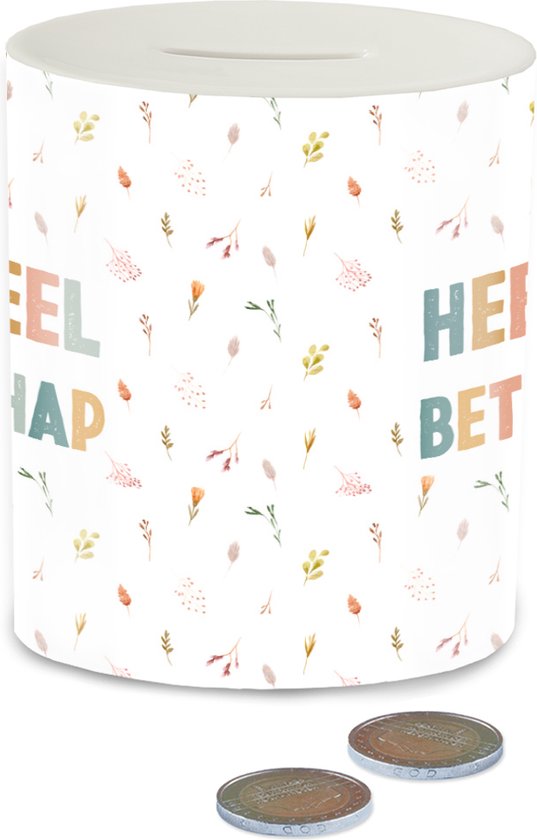 Spaarpot - Spaarblik - Beterschap - Quotes - Oranje - Bloemen ...