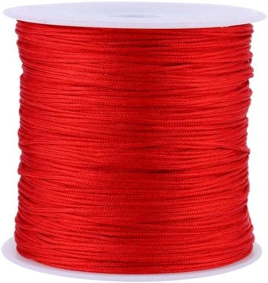 0.8mm Nylon Draad Koord, 100 Meter, Rood, Knutseldraad voor Sieraden ...