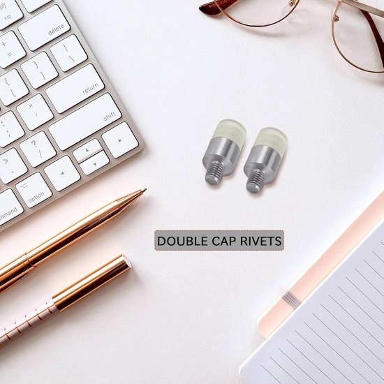5 sets double caps rivets shapes - 5mm - 6mm - 8mm - 10mm - 12mm ...