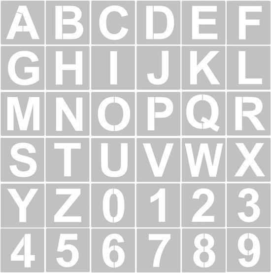 Letter Cijfer Sjablonen - Alfabetsjablonen Herbruikbaar - Creatief ...