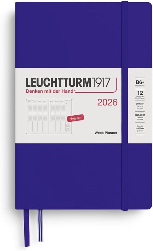 Weekplanner Paperback B6+ 2026 Engels - Overzichtelijke planning met ...