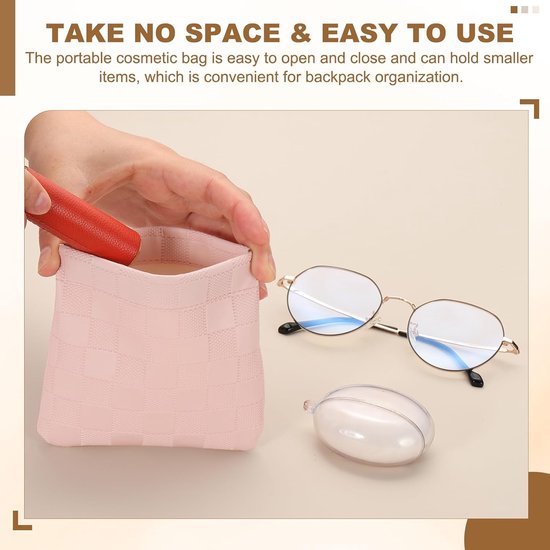 Small Snap Closure Pouches - 5 x 5 Inch Mini Waterproof Leather Plaid ...