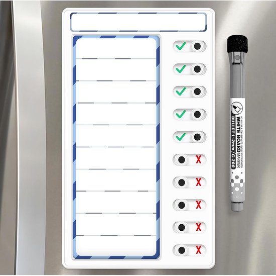 Magnetisch Takenbord met Schuifkaarten voor Kinderen en ADHD-routines | bol