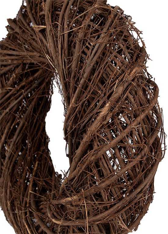 Clayre & Eef Krans Ø 45x12 cm Bruin Rotan | bol