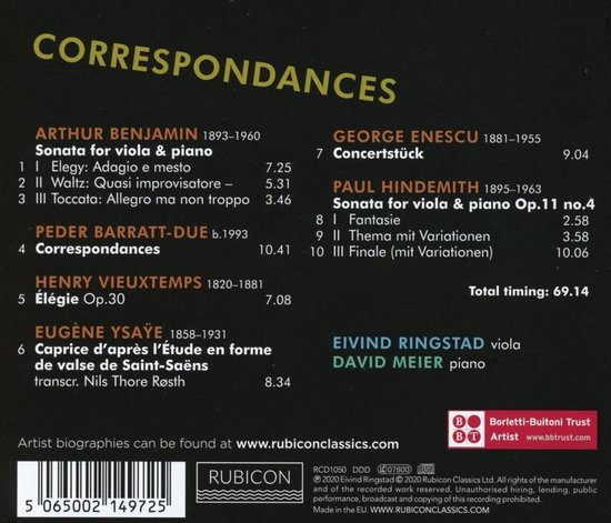Eivind Ringstad David Meier - Correspondances (CD), Eivind Ringstad ...