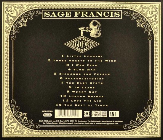 Sage Francis - LI(F)E (CD), Sage Francis | Muziek | bol