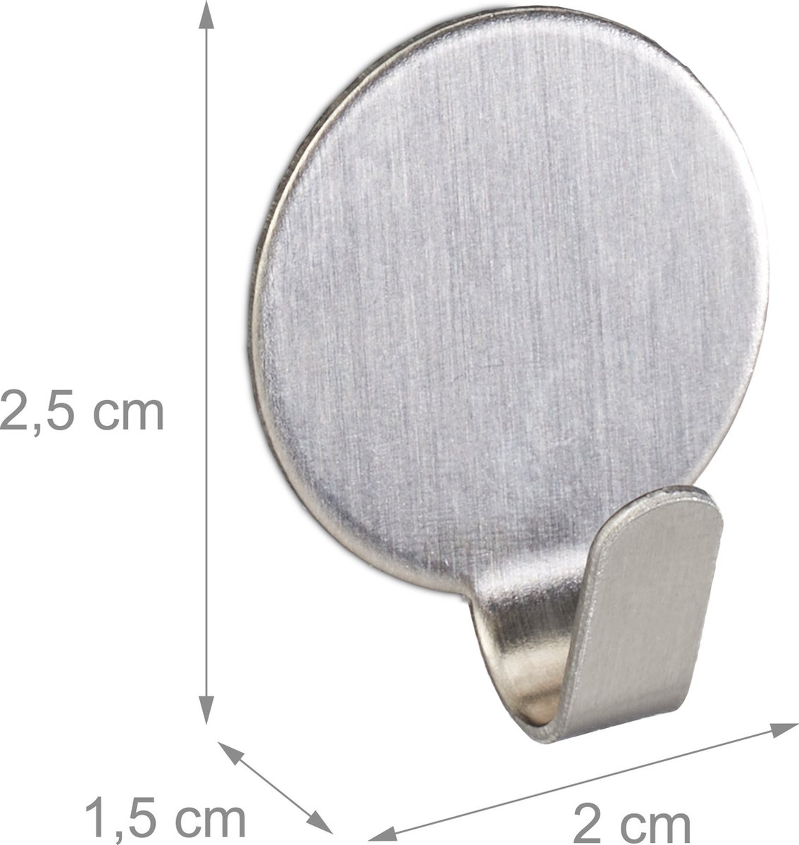 Relaxdays 240x zelfklevende haakjes - ophanghaken rvs - handdoekhaakjes ...