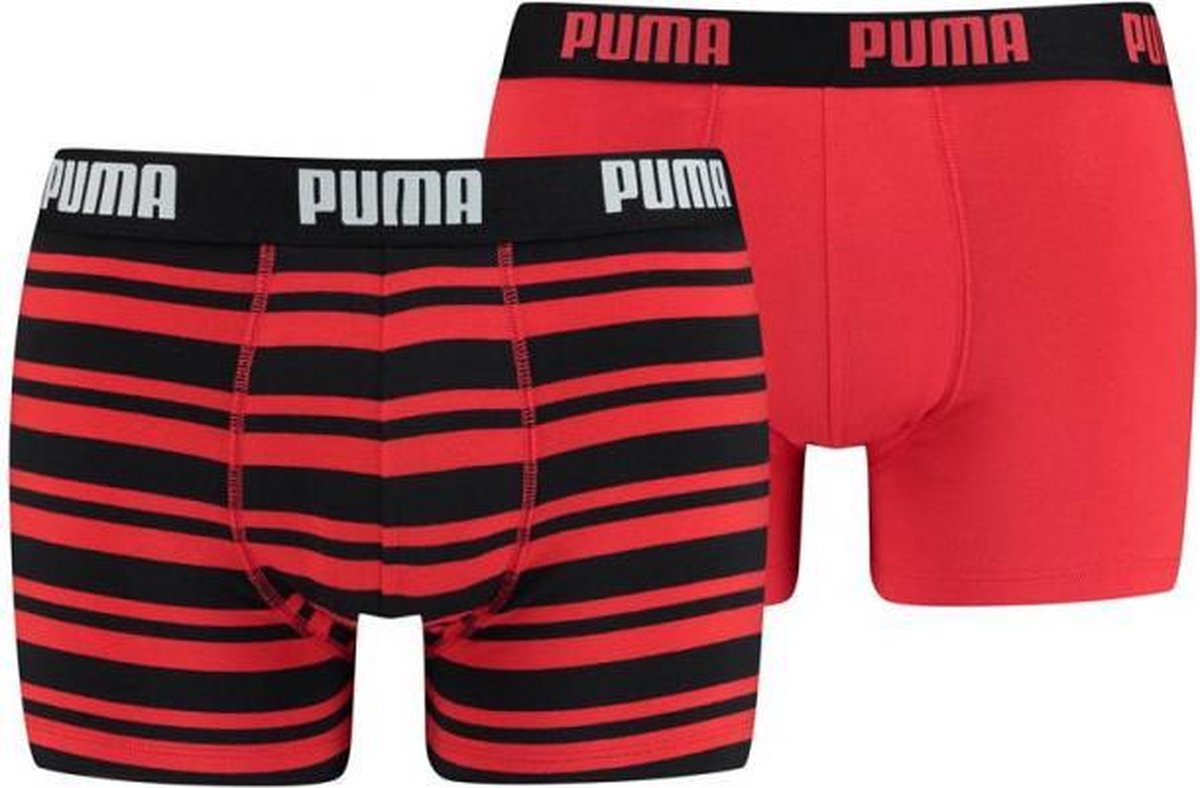 Puma Boxershorts Heren Stripe Red - 8-pack Rode Puma Boxershorts - Maat ...