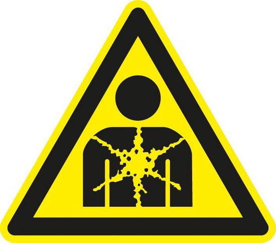 Waarschuwingssticker gezondheidsgevaar - ISO 7010 - W071 50 mm - 10 ...