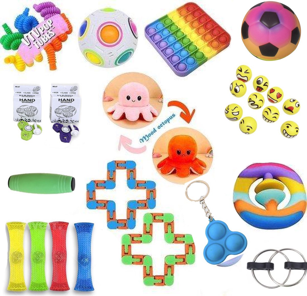 Vtv - Fidget Toys Pakket - 21 Stuks - Veel Soorten | bol.com
