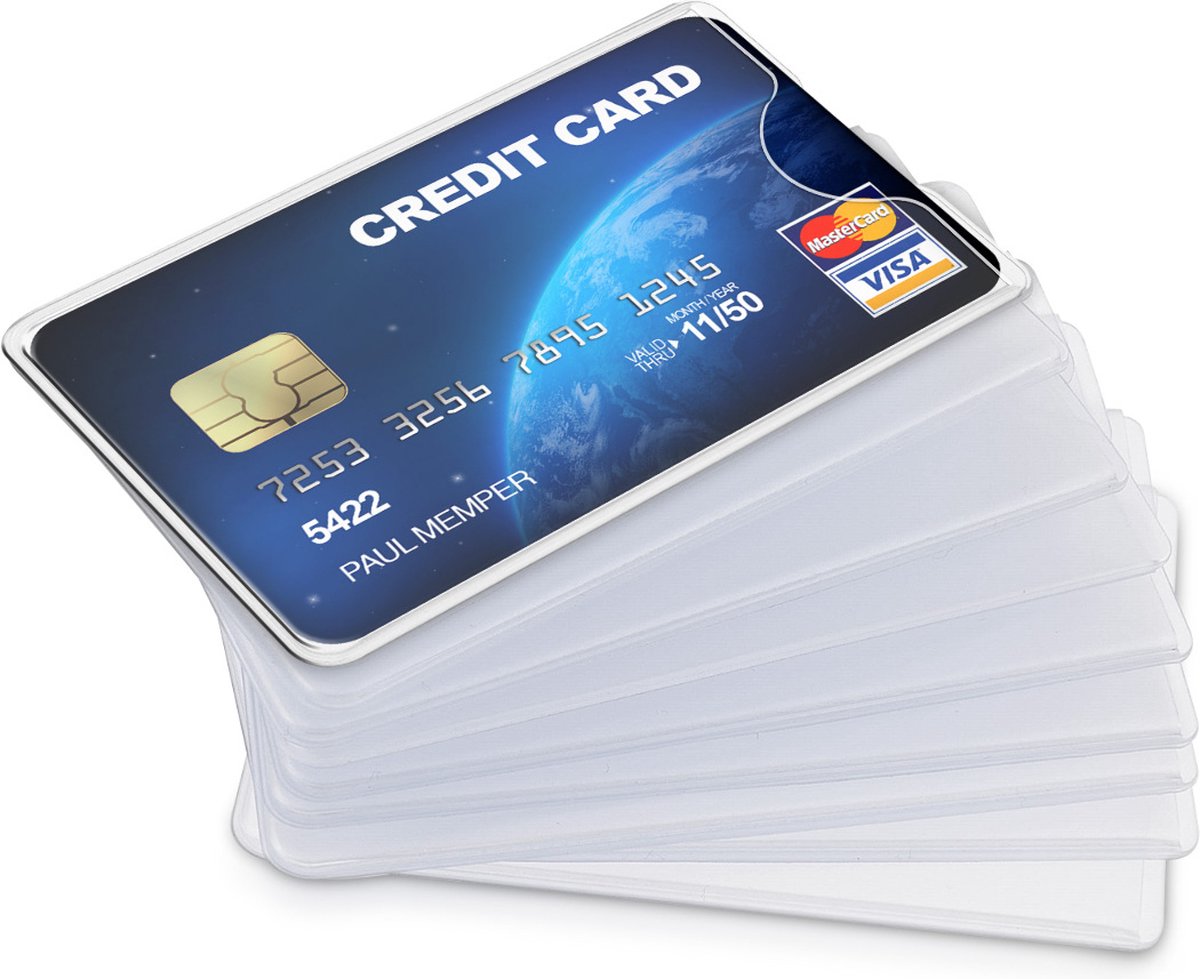 10x beschermhoesje voor creditcard, bankpas, OV-chipkaart of ID-kaart ...