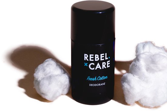 Rebel Care - Deodorant - Fresh Cotton - 100% Natural - 30ml - voor hem | bol