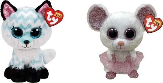 Ty - Knuffel - Beanie Boo's - Atlas Fox & Nina Mouse | bol.com