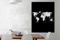 Poster Kaart - Wereld - Marmer - 90x120 cm | bol