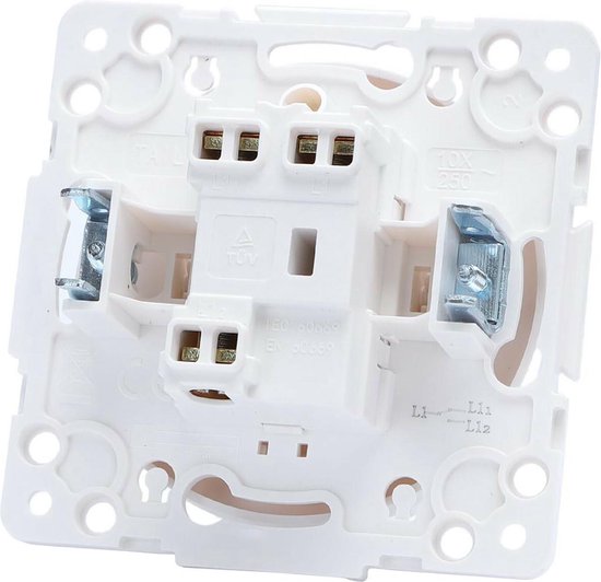 Wisselschakelaar - Inbouw - Rond - Kunststof - 1-voudig Enkel ...