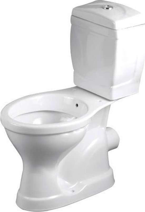 Bally VT1022 P-Trap Staande Toilet Met Sproeier (Bidet) Wit | bol