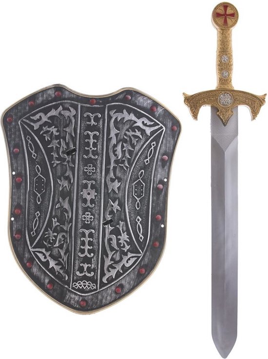 Ridder verkleed set helm zwaard en schild - Carnaval/ridders thema ...
