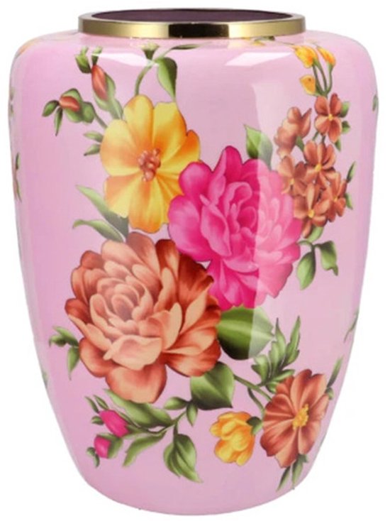 DK Design Vaas Flower Bouquet - lichtroze - metaal - D33 x H45 cm ...