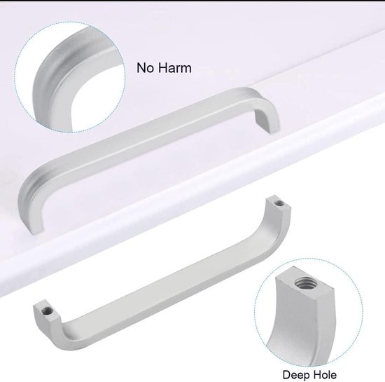 Allecto Plus - Moderne meubelgrepen met gaten op 100 mm voor ...