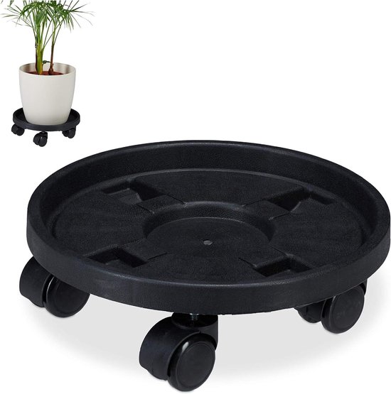 Plantentrolley op wieltjes set van 2 Ø 30 cm lage plantenroller ...