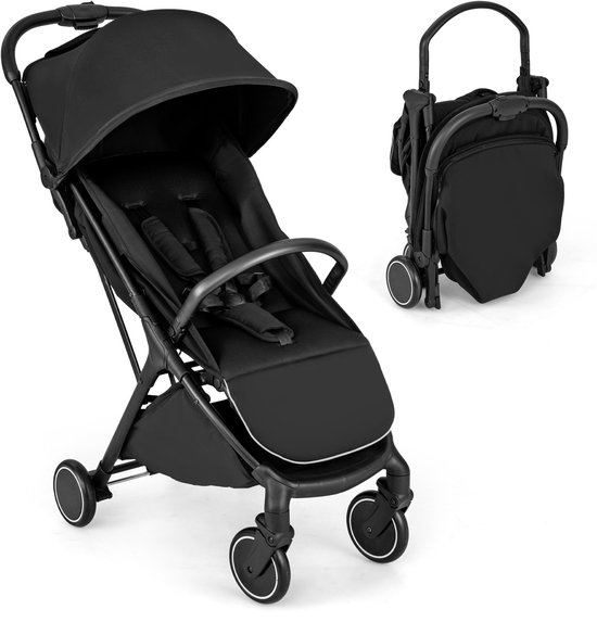 COSTWAY Kinderwagen, inklapbaar, reisbuggy met ligfunctie, kinderbuggy ...