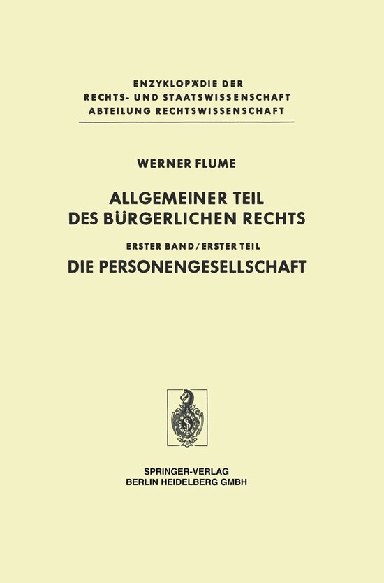 Die Personengesellschaft, Werner Flume | 9783540083337 | Boeken | bol