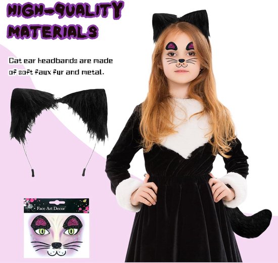 Kattenkostuum voor kinderen en volwassenen - Kattenoren haarband ...