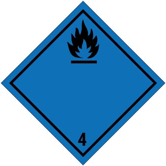 ADR klasse 4.3 ontvlambaar met water bord - Sign Again - 30 x 30 cm | bol