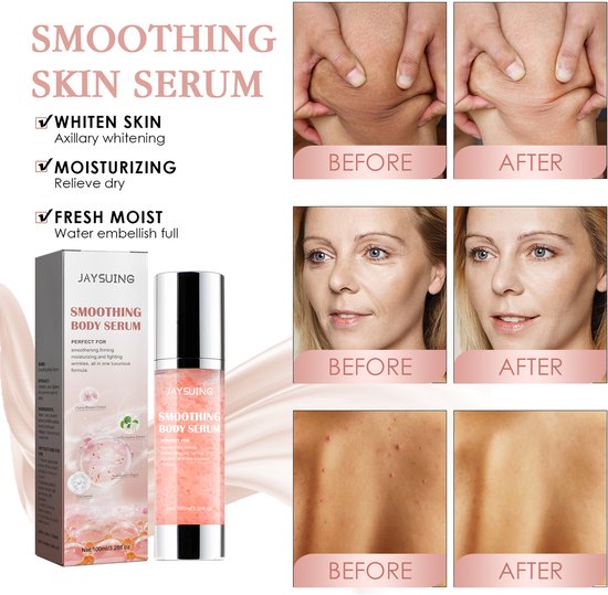 2 stuks gladmakend lichaamsserum, vermindert lijntjes, hydrateert de ...