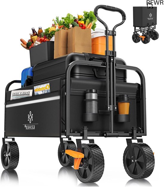 RFWR® Opvouwbare Bolderkar voor Tuin en Recreatie - Transportkar met ...