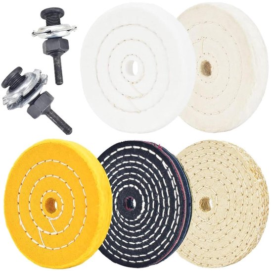 JGS Premium - Polijstschijf Set van 5 voor Metaal Hout Steen - Diameter ...