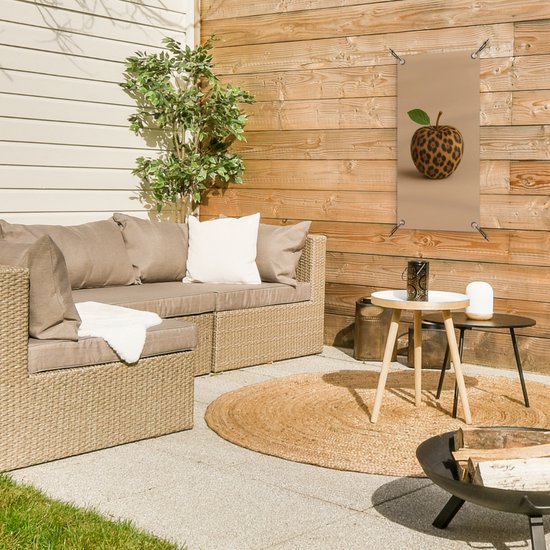 Tuinposter 30x60 cm - Tuindecoratie Appel - Panter - Blaadje - Groen ...