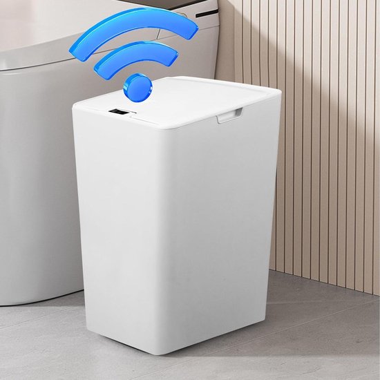 15L Automatic Trash Can with Smart Sensor Electric Waste Bin with Touch ...