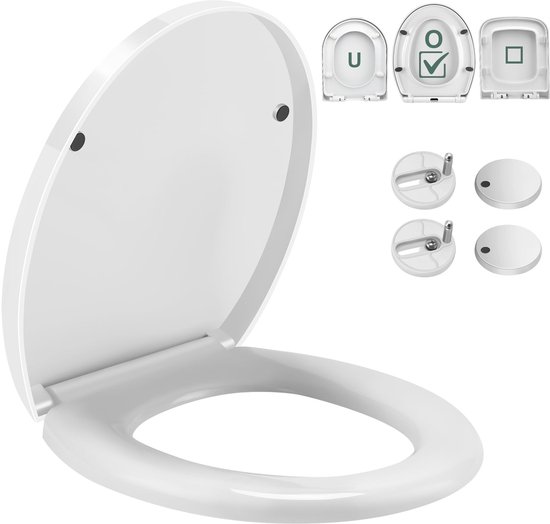 FZENeast Toiletdeksel, Toiletbril met Soft Close, Antibacterieel ...