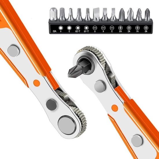 Allecto Plus - Ratelsleutel met magnetische 1/4 inch ratel ...