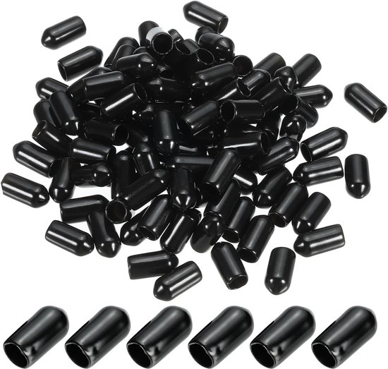 6mm Vinyl Rubber End Caps - Pack van 150 - Flexibele Bolt Screw Caps ...