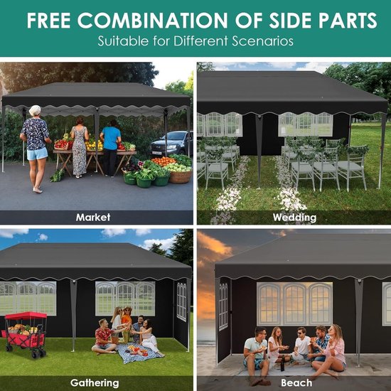 Partytent – Vouwwinkel – Tuintent – Tent – Overkapping – 3x6 Meter ...