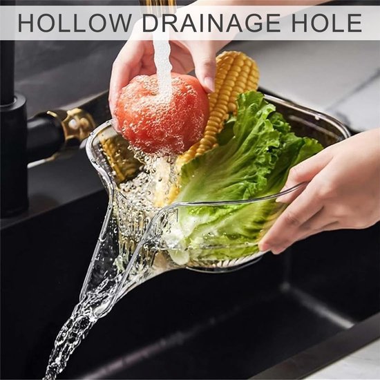 2 Pcs Drainer Funnel - Multifunctional Drainer Tray en Drain Basket ...