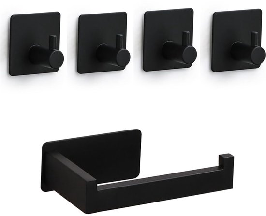 Toiletrolhouder zonder boren, zelfklevende toiletrolhouder ...