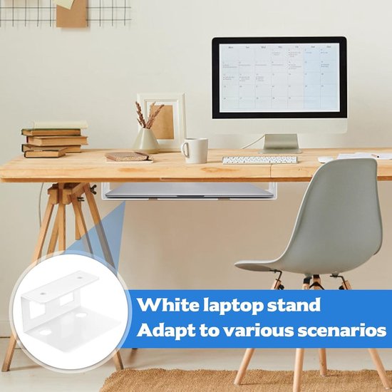 Allecto Premium - Laptophouder voor onder bureau | Ruimtebesparende ...