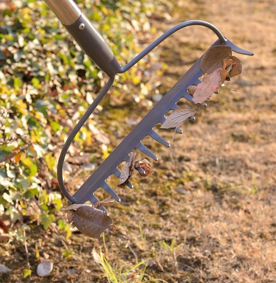 Hark met 14 tanden, metalen tuinhark, brede hark met 152 cm lange ...