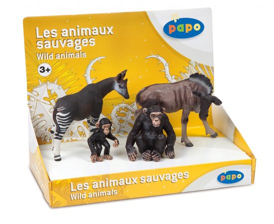 Papo Wild Life Display Doos Wilde Dieren 1 (4 Fig) 80000 | bol