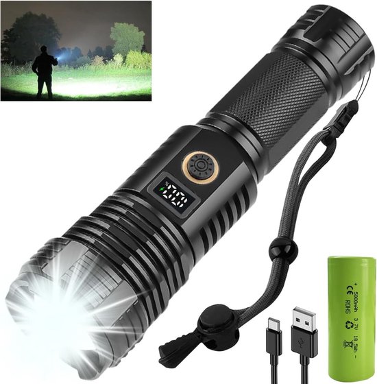 Militaire Zaklamp - Militaire Zaklamp Oplaadbaar - Zaklamp Led Oplaadbaar - Zaklamp... | bol