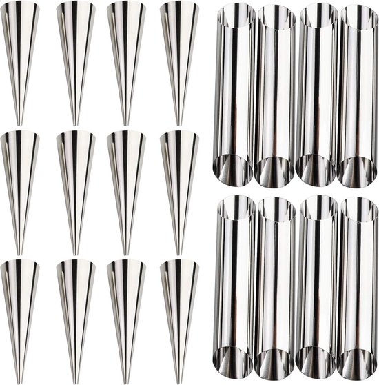 Crèmehoornvormen RVS kegelvormige bakvorm voor Cannoli-buizen Croissant ...