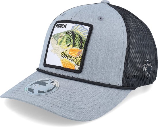 Hatstore- Perch Pro Fishing 112fpr Split Grey/Black Rope Trucker ...