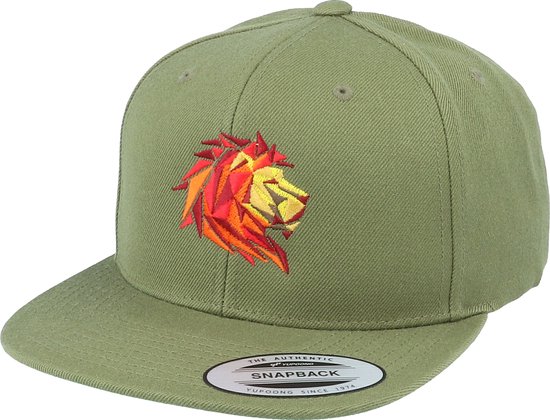 Hatstore- Paper Alpha Lion Olive Snapback - Origami Cap | bol