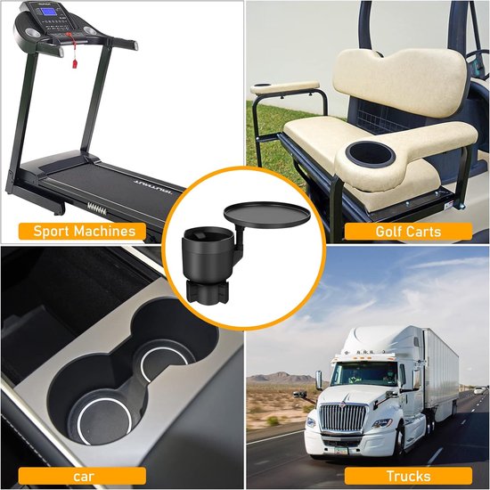 Bekerhouder voor in de auto met dienblad, houder voor bekerhouder ...