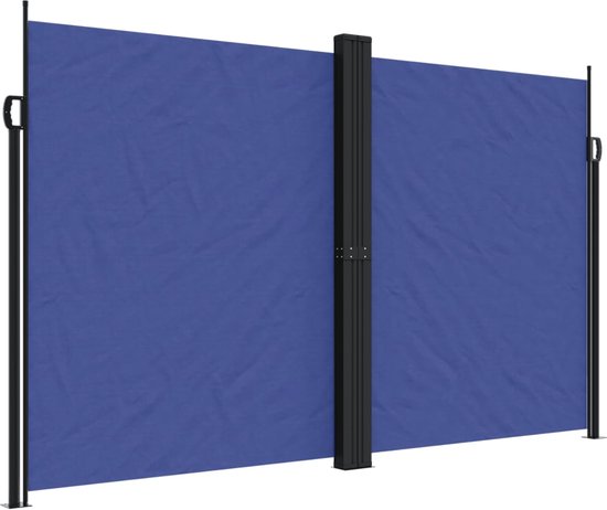 vidaXL - Windscherm - uittrekbaar - 200x600 - cm - blauw | bol
