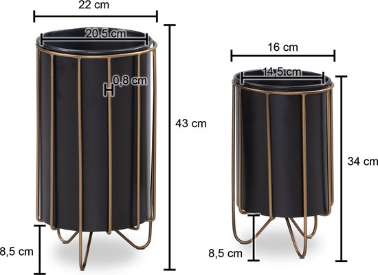 Rootz 2-delige set plantenpotten - bloempotten - modern design ...