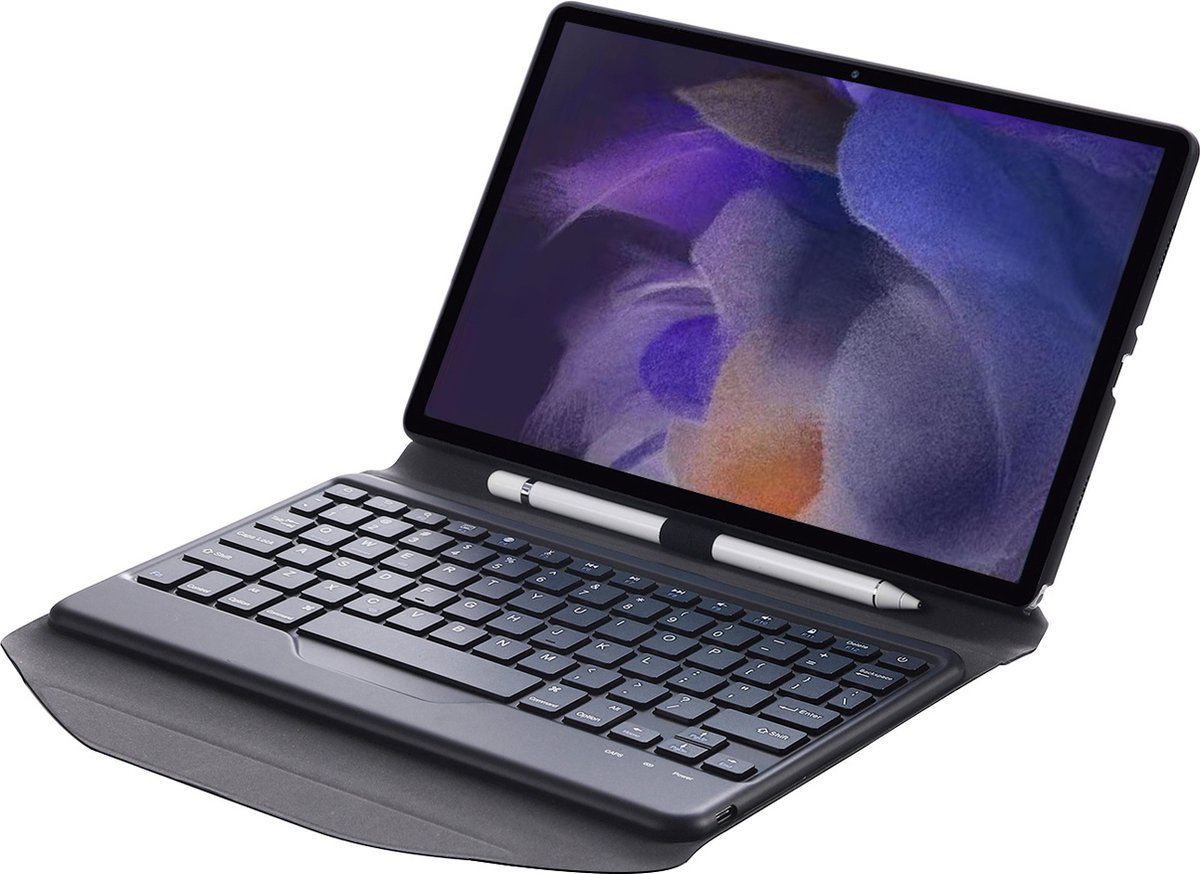 Case2go - Tablet Toetsenbord Hoes compatibel met Samsung Galaxy Tab A8 ...